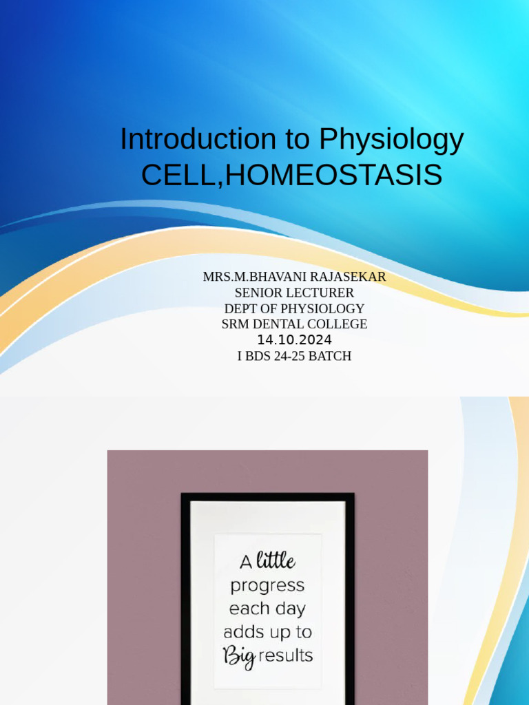 Overview of Cell Structure and Homeostasis | PDF | Cell (Biology ...