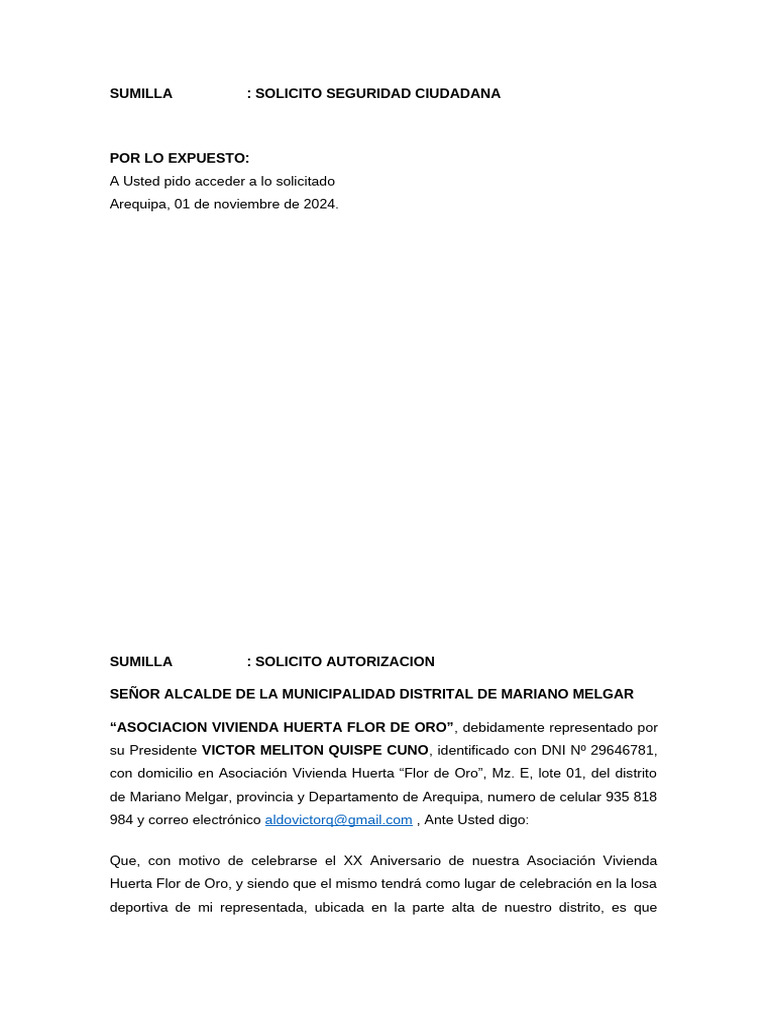 Solicito Seguridad | PDF