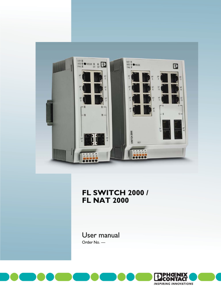 Pfoenix Um en FL Switch 2000 107065 en 04 | PDF | Network Switch ...