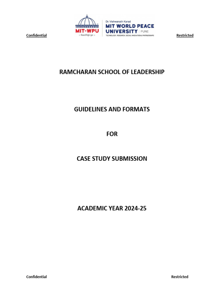 SIP Case Study Guidelines | PDF | Turnitin | Business