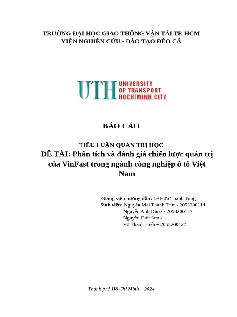 Tieu Luan Quan Tri Hoc - Nhom 11 | PDF