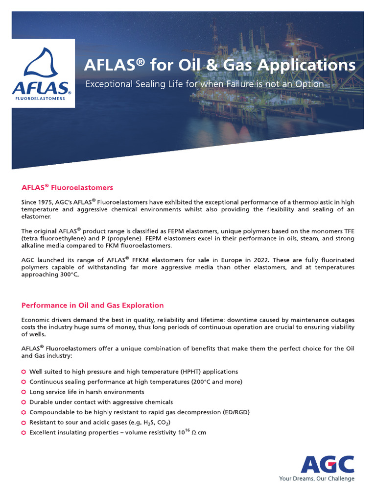 Fluoroelastomer Properties - AFLAS - OilandGas | PDF