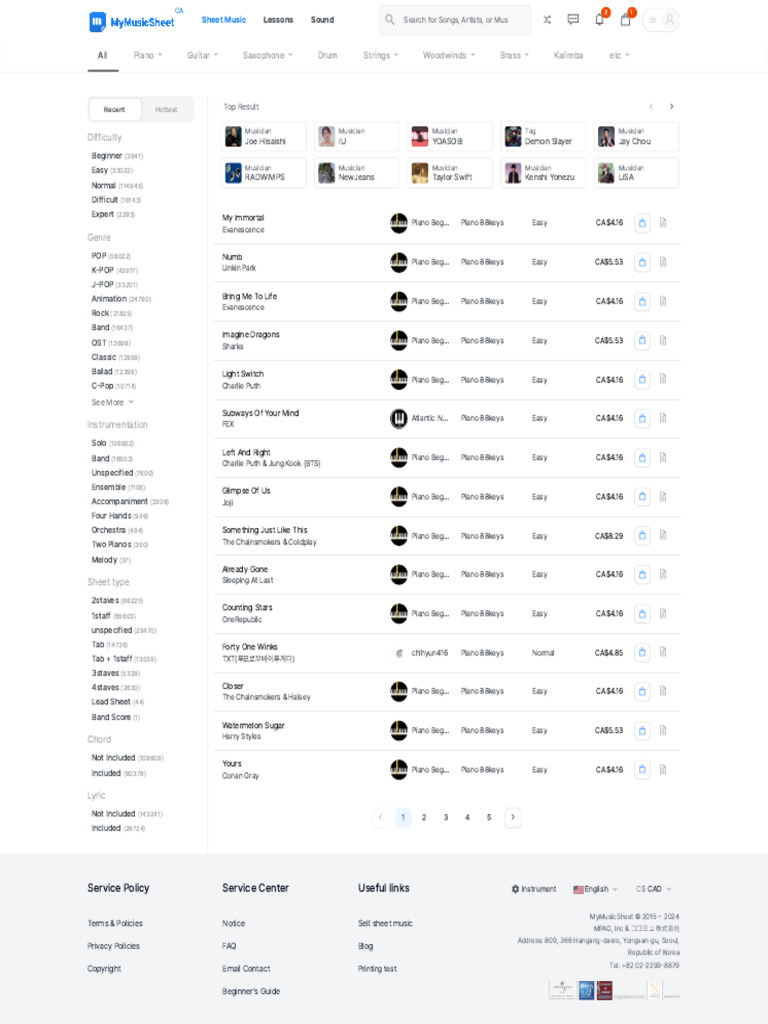 Sheet Music - MyMusicSheet | PDF | Piano | Performing Arts