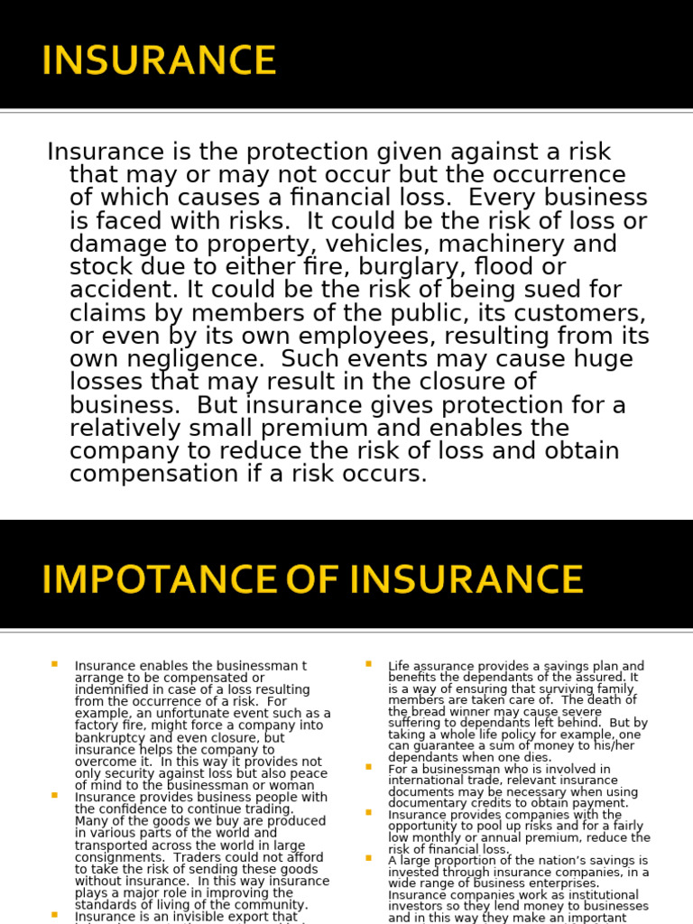 Insurance | PDF | Insurance | Risk