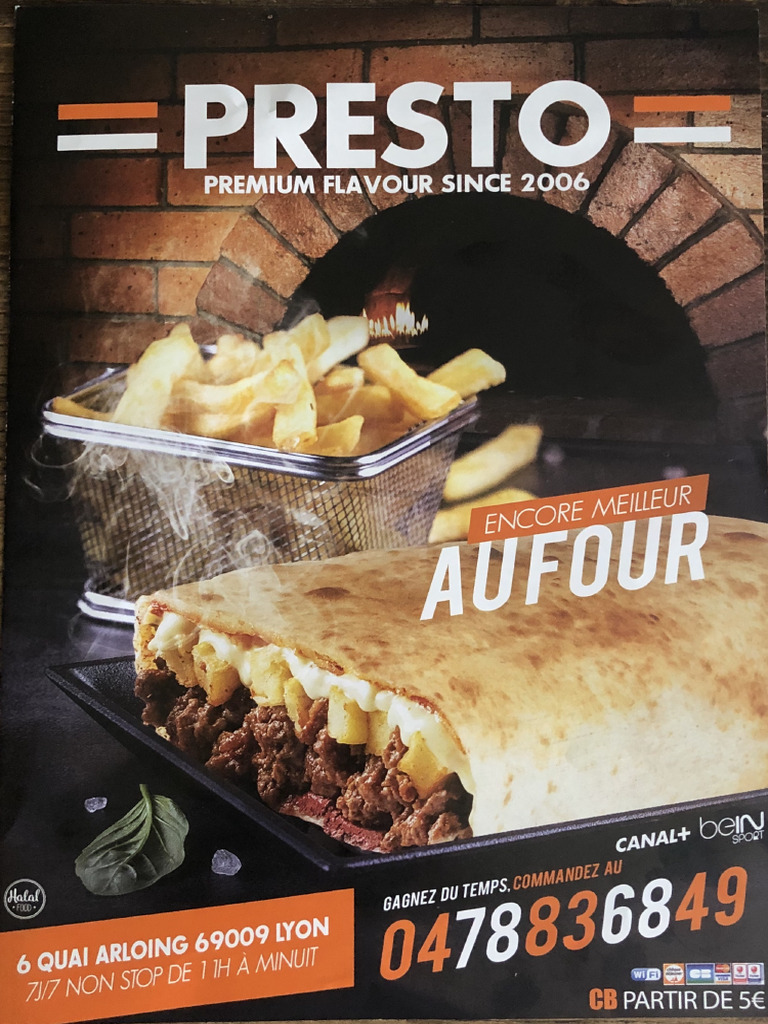 Presto Menu | PDF