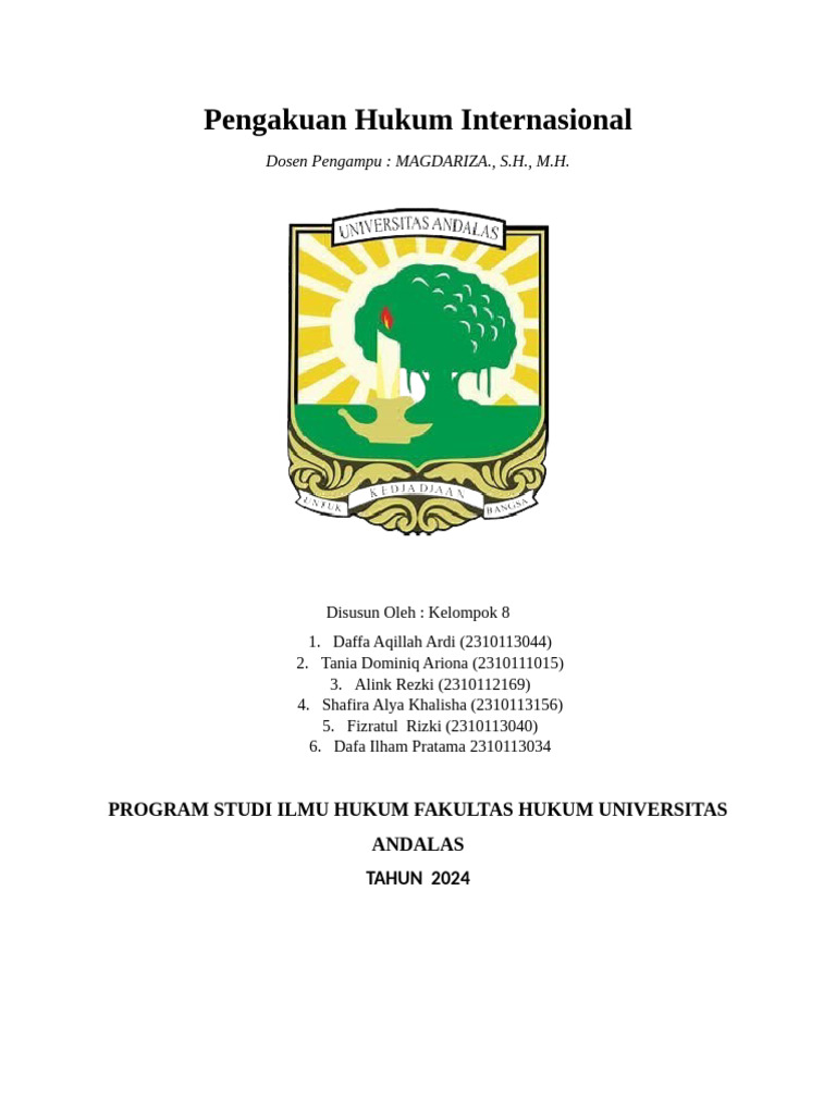 Hasil Diskusi Kelompok 4 HI FIX | PDF | Ilmu Sosial | Hukum