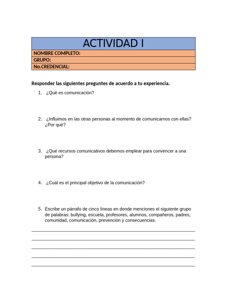 Canal de Comunicaciones Act 1 | PDF