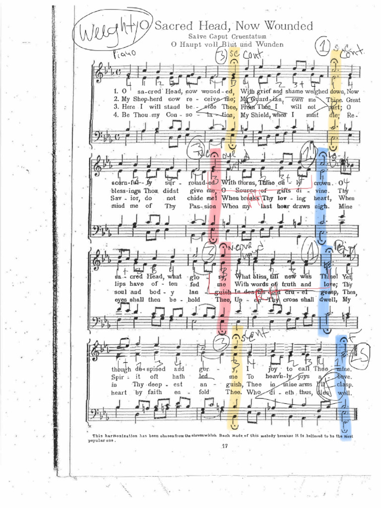 Sacred Head Now Wounded Lyrics Analysis | PDF | Hymns