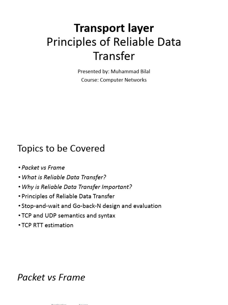 Reliable Data Transfer Pdf Transmission Control Protocol Computer 1116