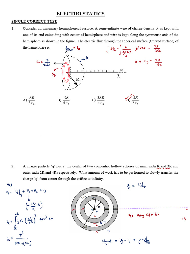 (@teamhuehuebot) Insp Champs 2024-Electrostatics | PDF | Sphere | Physical Phenomena