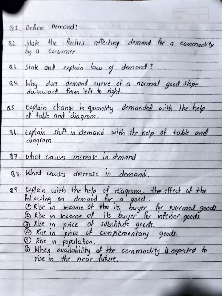 5.theory of Demand Question | PDF