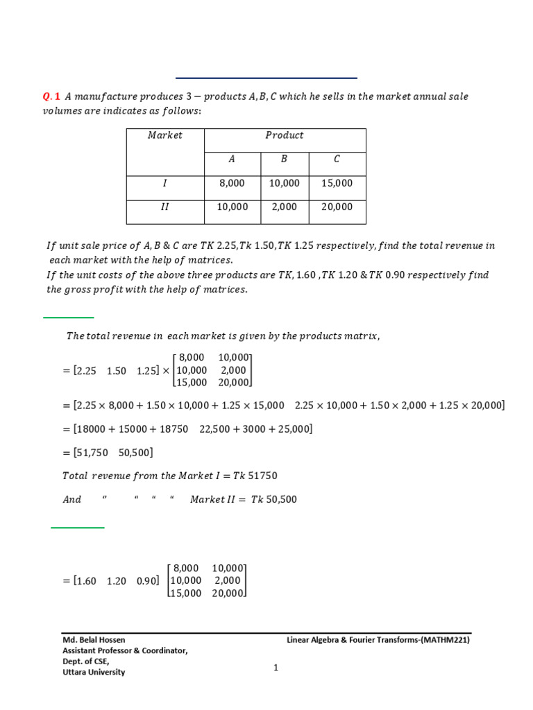 Application Of Matrix Linear Mapping 5 Pdf Linear Map Matrix Mathematics 