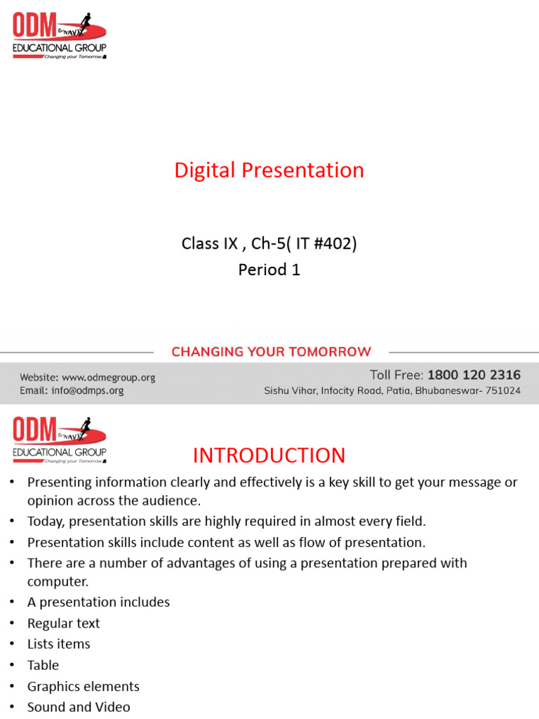 Digital Presentation CLASS1 | PDF | Graphics | Human Communication