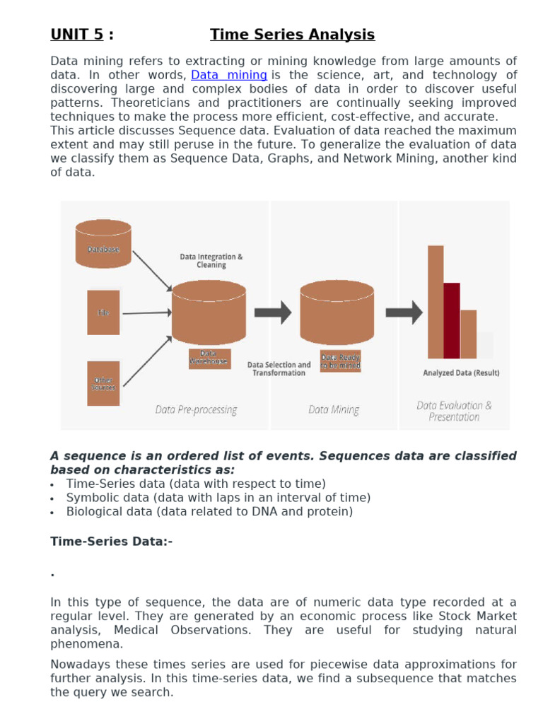 UNIT 5 Time Series Analysis | PDF | Time Series | Autoregressive Integrated Moving Average