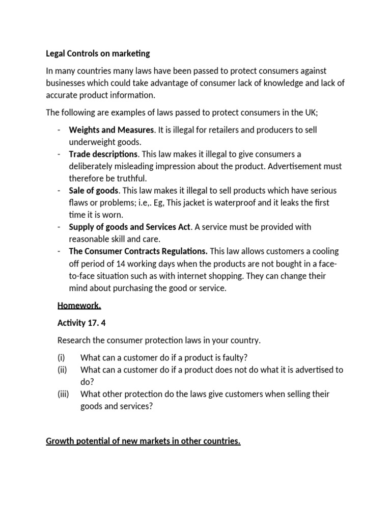 Legal Controls On Marketing | PDF | Franchising | Economies