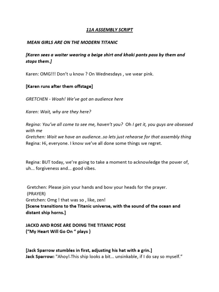 11a Final Assembly Script - 05.11.2024 | PDF | Harry Potter