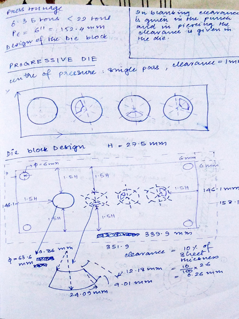 Cutting Tool Design-Progressive Die | PDF