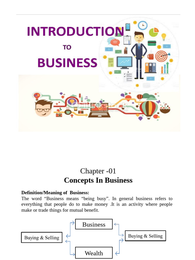 Introduction To Business - Chapter-1 | PDF | Business | Commerce