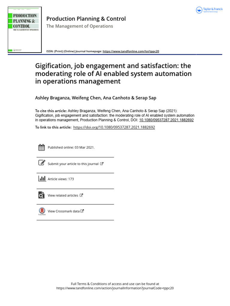 Braganza 2021 | PDF | Employment | Job Satisfaction