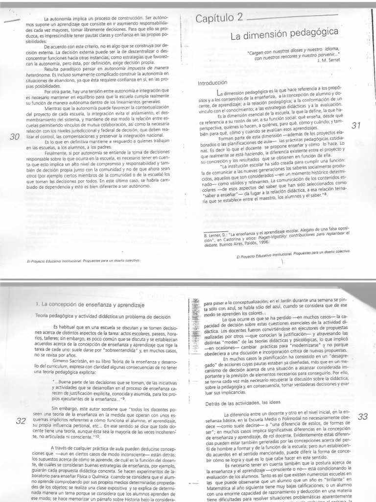 Proyecto Educativo Institucional Capitulo 2 | PDF