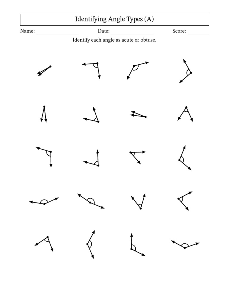 Identifying Angle Types1 | PDF
