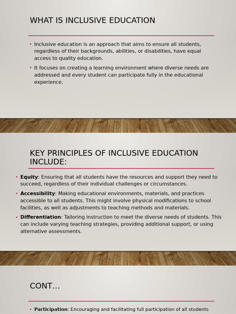Principles of Inclusive Education | PDF | Career & Growth | Social Science