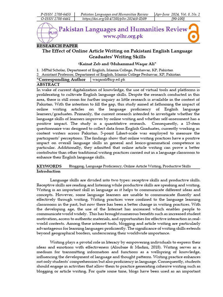 2024-04-01-The Effect of Online Article Writing On Pakistani English ...