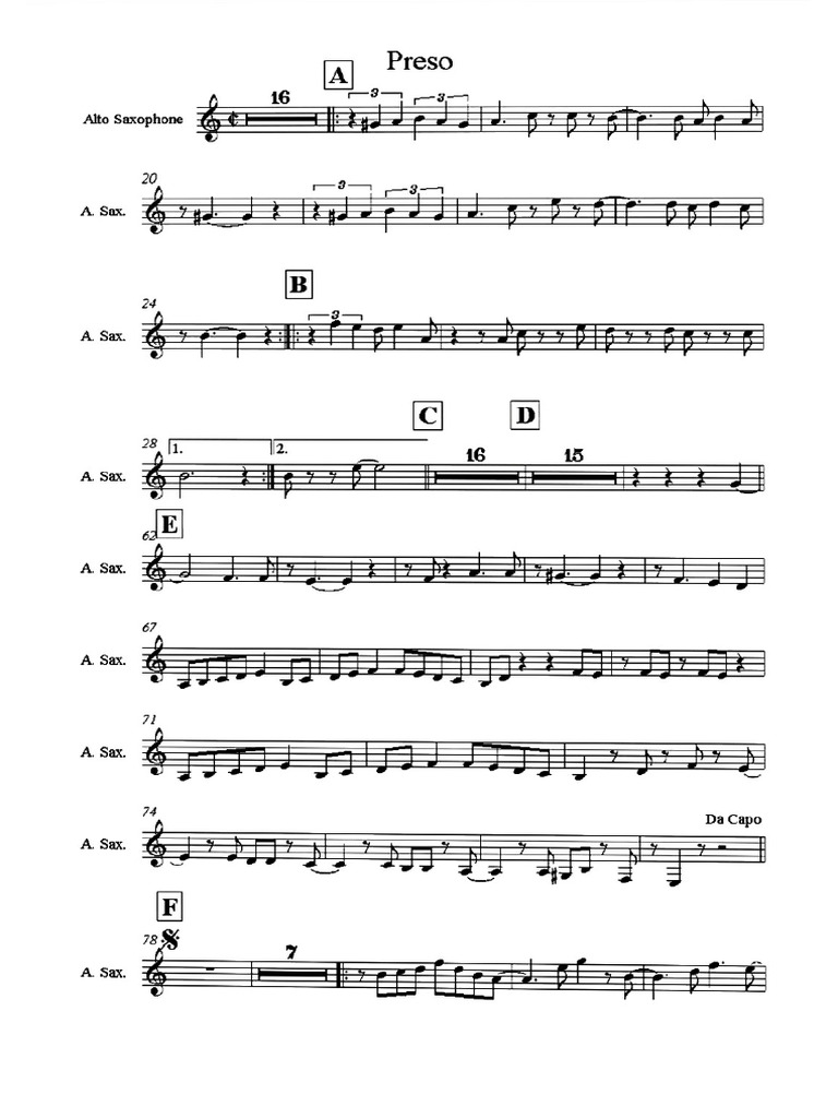 El Preso Saxo Alto | PDF