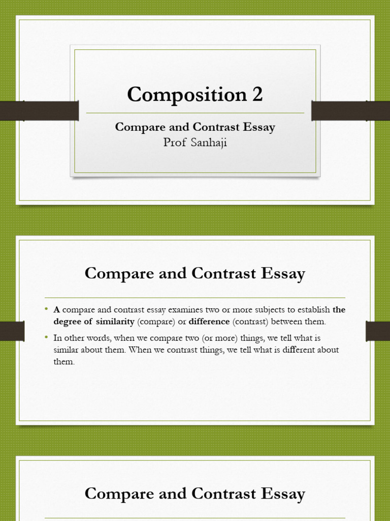Compare and Contrast Essay Guide | PDF | Essays | Motivation
