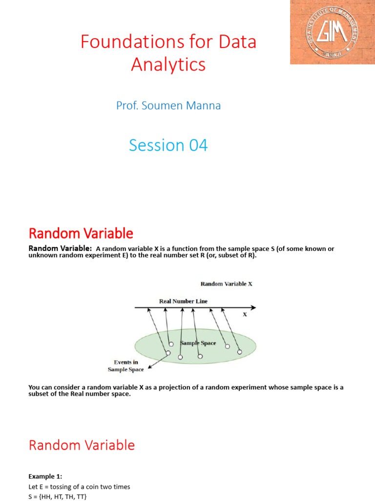 Understanding Random Variables in Data Analytics | PDF | Random ...