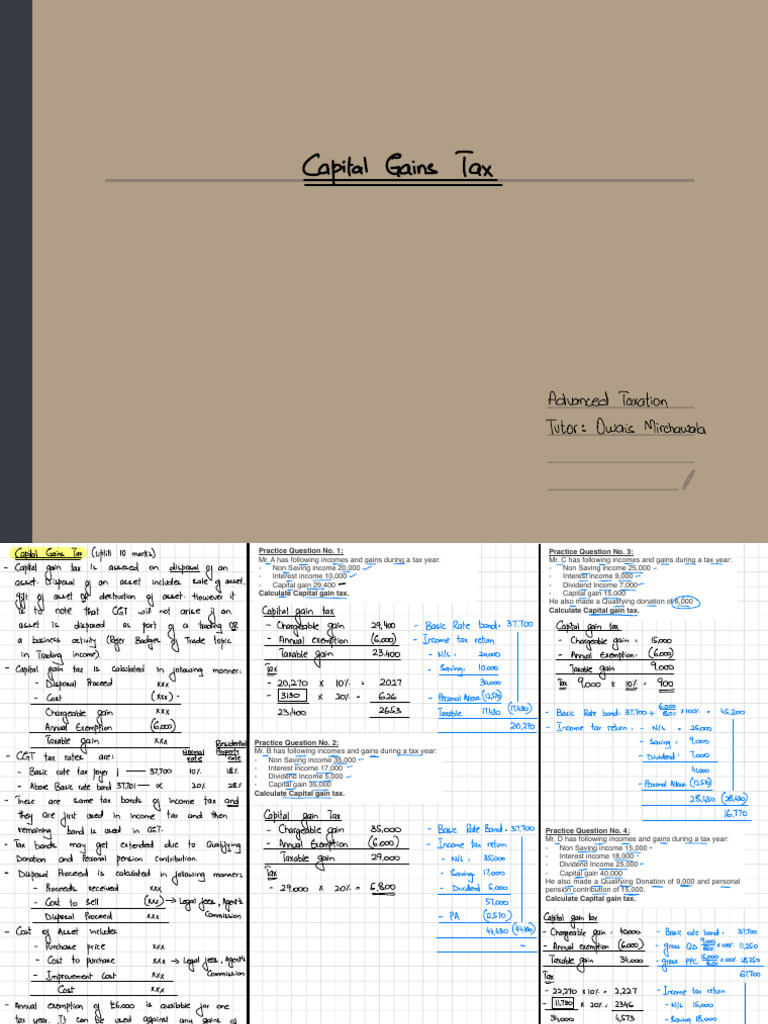 Capital Gain tax | PDF | Capital Gains Tax | Capital Gain
