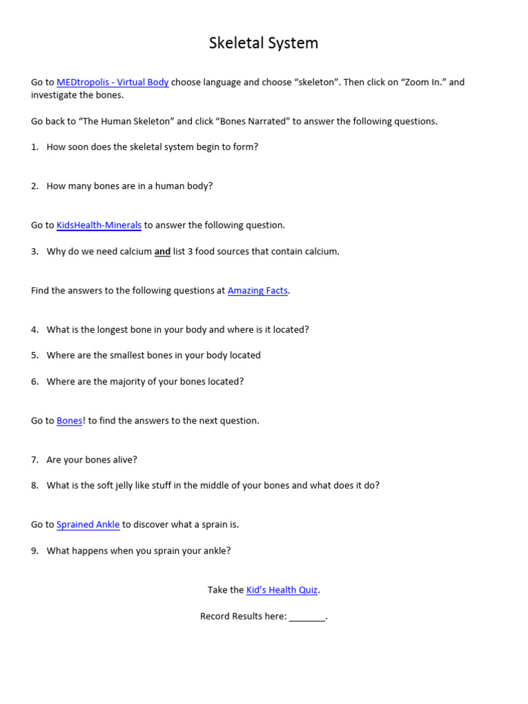 Body Systems WebQuest | PDF | Respiratory System | Breathing