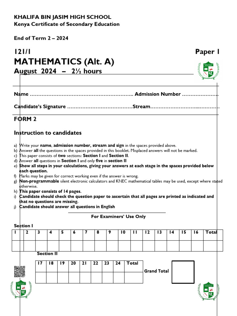 MATH FORM 2 | PDF | Circle | Area
