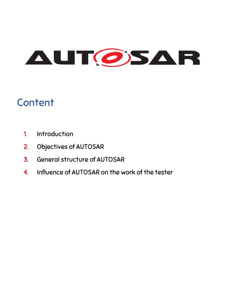 AUTOSAR | PDF | Information Technology Management | Computing