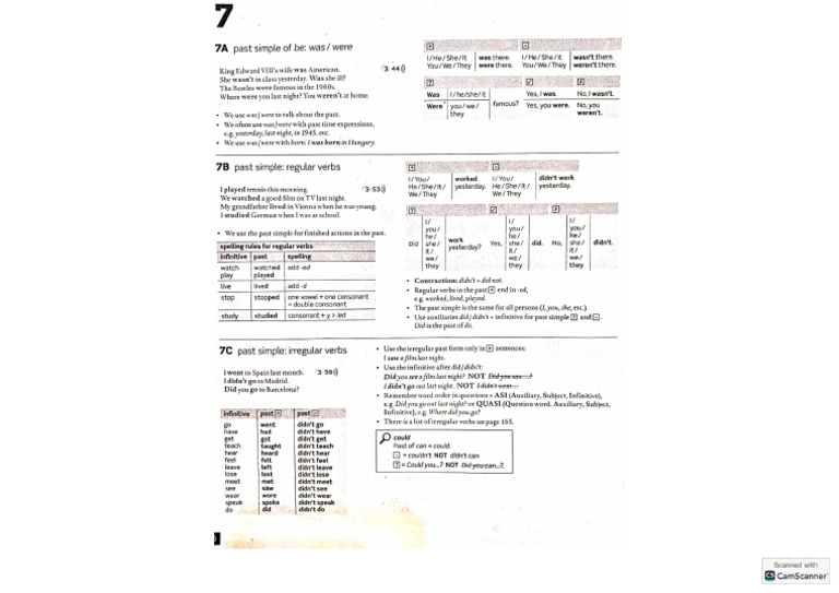 Past Simple Reference (EFileElem) | PDF