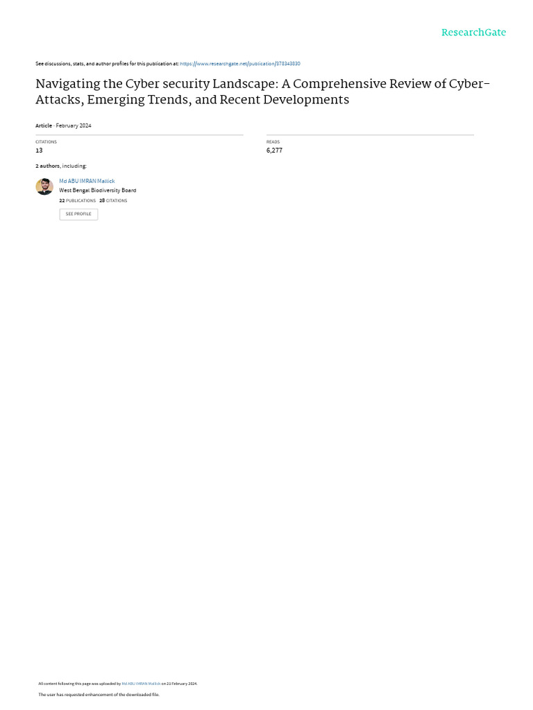Navigating The Cyber Security Landscape: A Comprehensive Review of Cyber-Attacks, Emerging ...