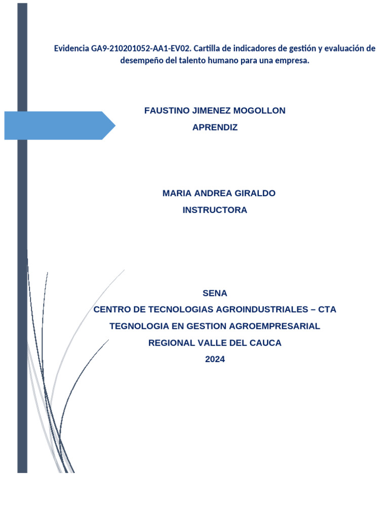 Cartilla de Indicadores GA9 | PDF | Evaluación | Aprendizaje