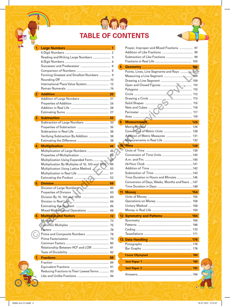 Math Ace Prime CB GR 4 Ch1 3 With TOC | PDF | Area | Numbers