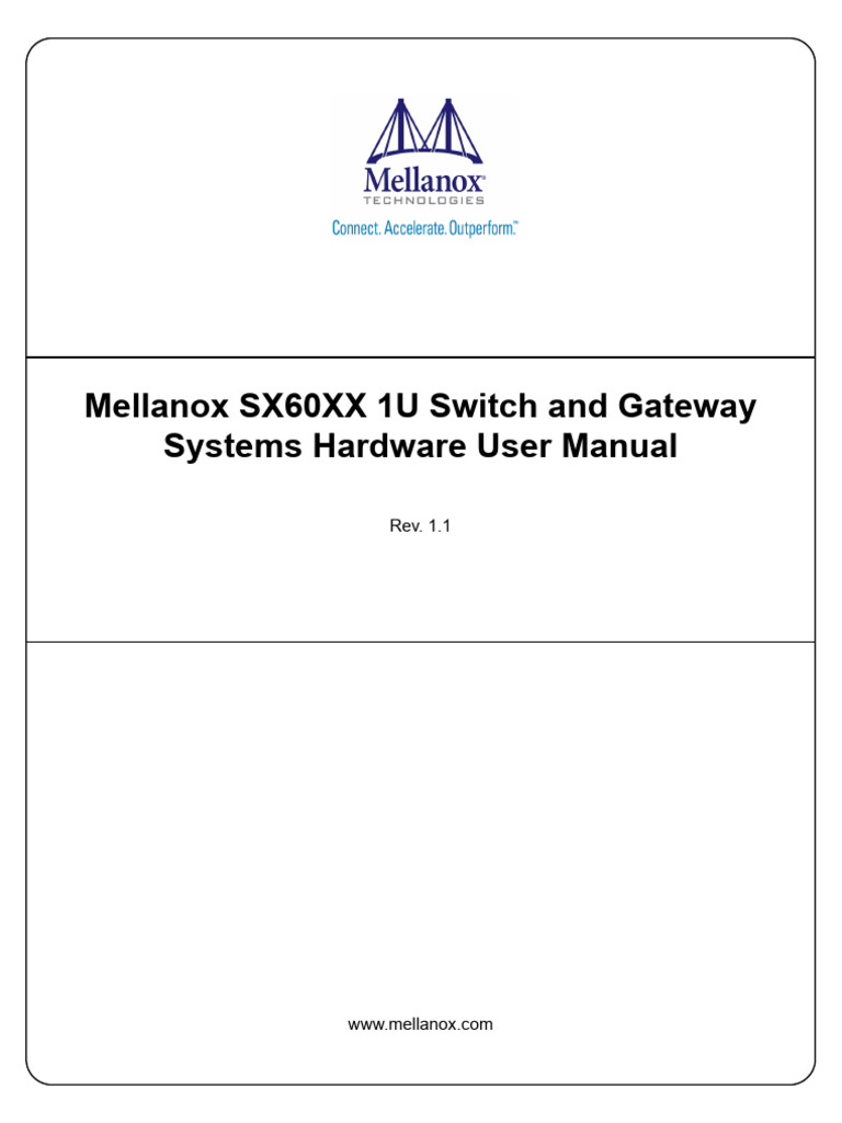 Mellanox SX60XX 1U Switch Gateway User Manual | PDF | Network Switch ...