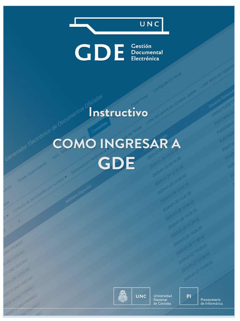 Instructivo - Como Ingresar A Gde - 1 | PDF | Contraseña | Software