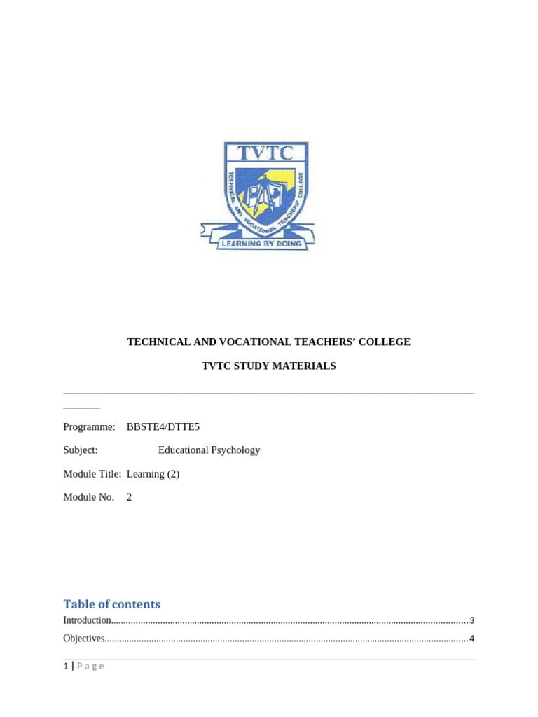 Psychology Module | PDF | Cognition | Cognitive Development