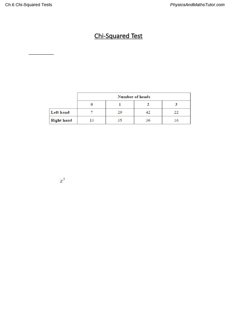 Ch.6 Chi-Squared Tests | PDF | Chi Squared Test | Chi Squared Distribution