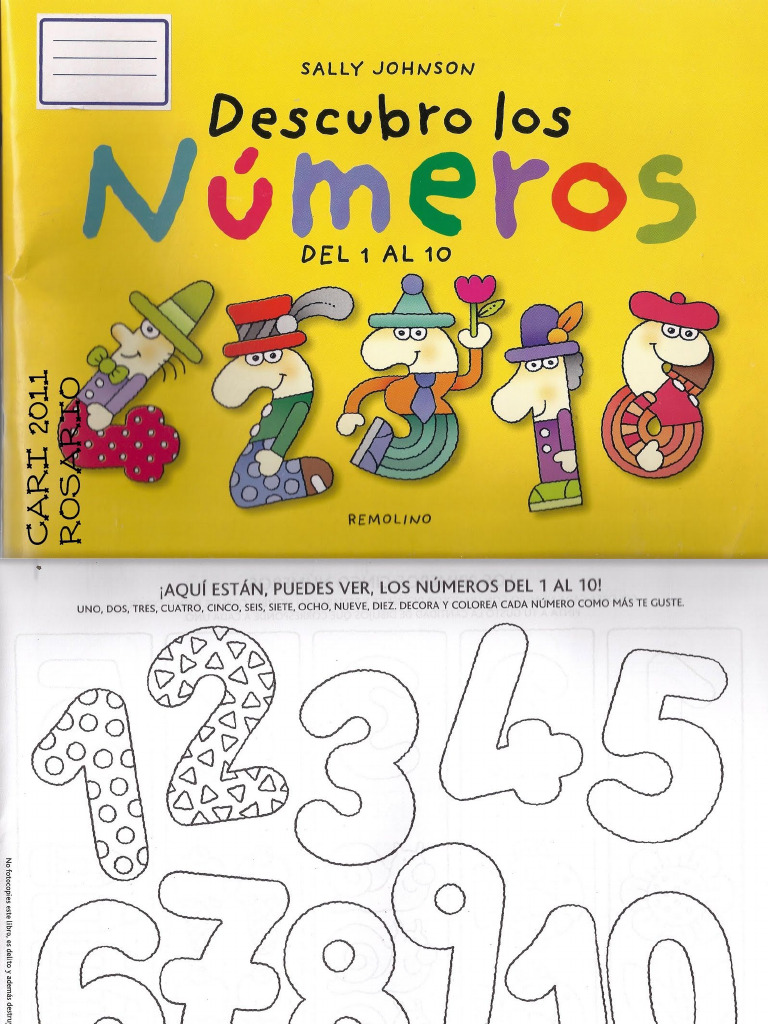 Descubro Los Numeros Del 1 Al 10 Cuadernillo Completo | PDF