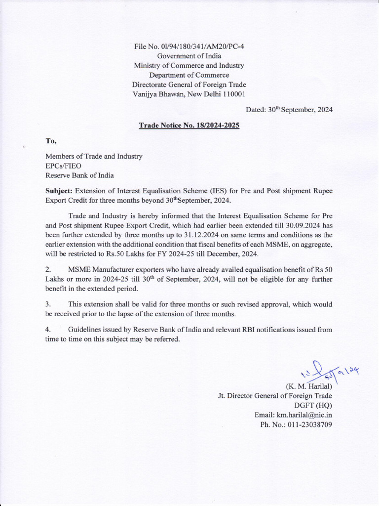 Trade Notice No 18 - 240930 - 212240 | PDF