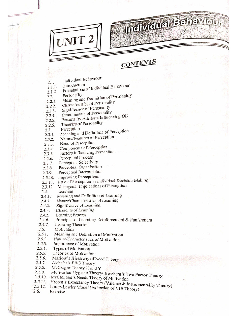 OB - Unit-2 Semester 3rd | PDF