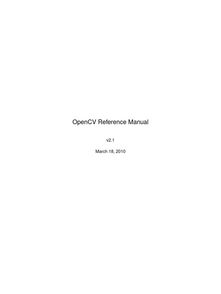 OpenCV Tutorial 2010 | PDF | Eigenvalues And Eigenvectors | Matrix (Mathematics)