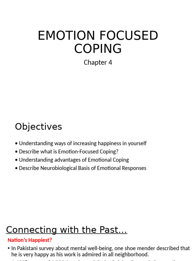Emotion-Focused Coping Guide | PDF | Stress (Biology) | Optimism
