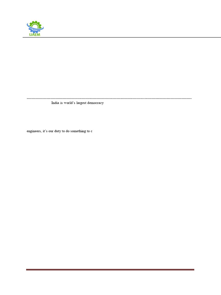 Biometric Based Electronic Voting Machine Using Raspberry PI | PDF | Electronic Voting | Power ...