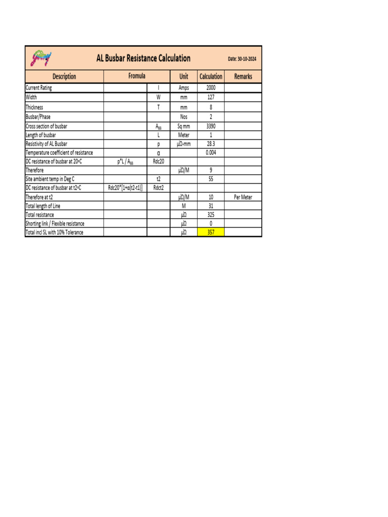 Resistance Calculation BD-2 | PDF