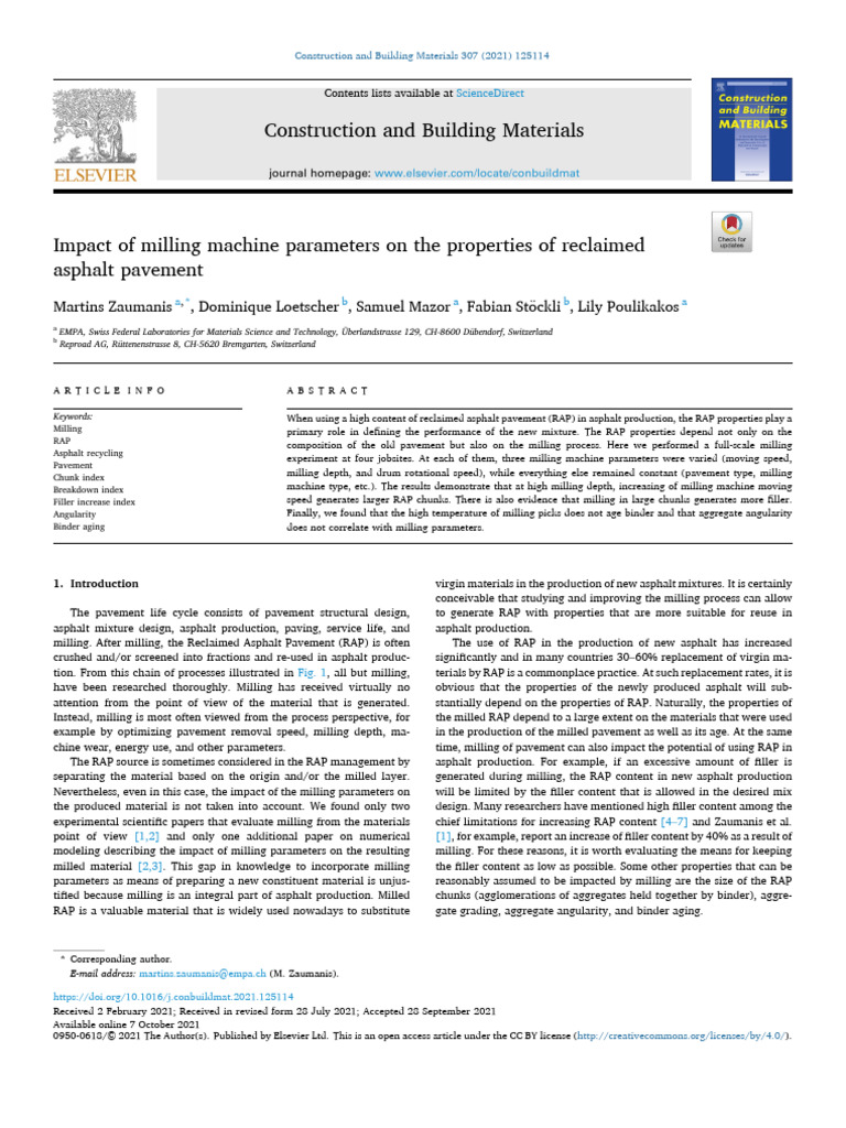 RP-1 Impact of Milling Machine Parameters on the Properties of ... RP-1 Impact of Milling Machine Parameters on the Properties of ...